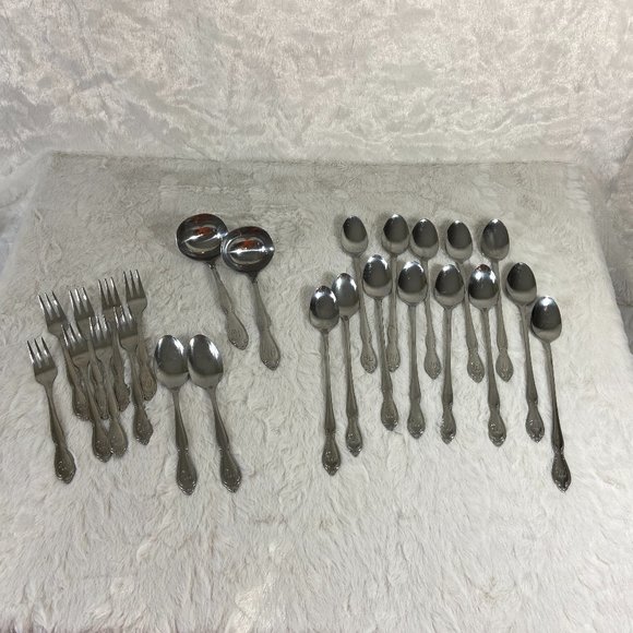 Vintage | Dining | Stainless Steel Silverware Monogram W Vintage Custom ...